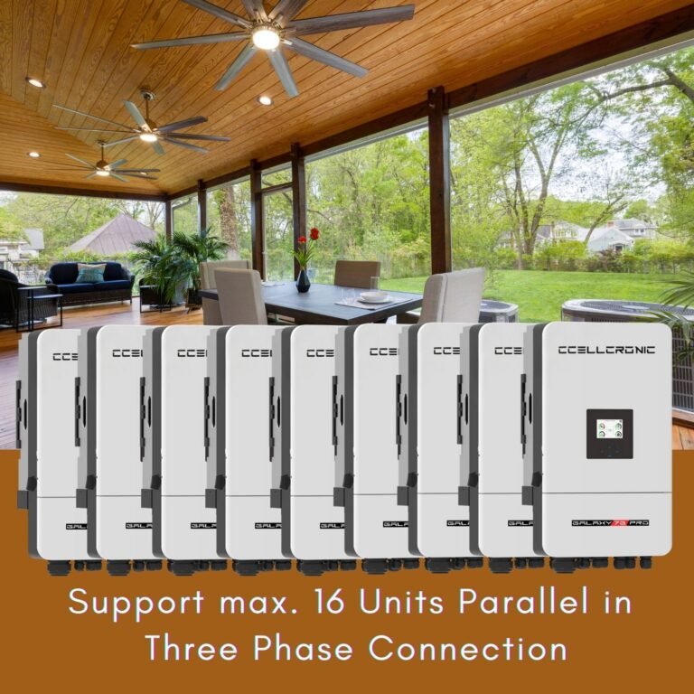 Galaxy-10K-Version-7G Pro 3P Dual Mppt Hybrid Solar Inverter - Cellcronic