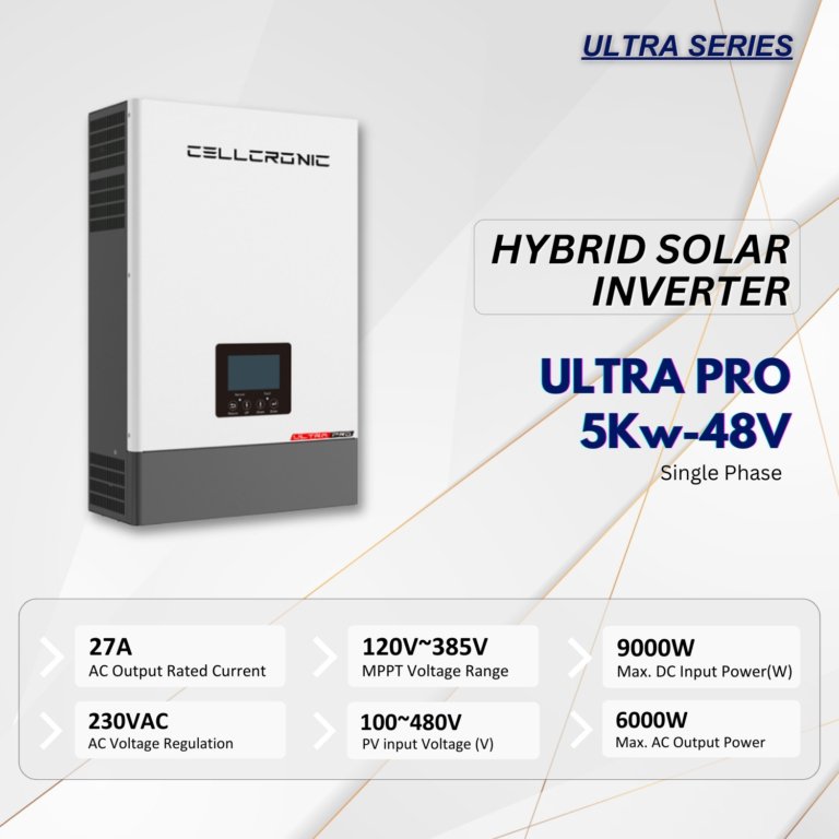 Ultra Pro 5Kw Dual MPPT Hybrid Inverter - Cellcronic