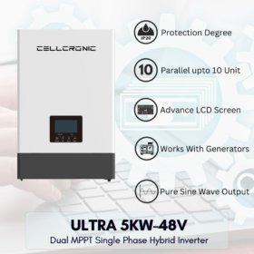 Ultra 5Kw Dual MPPT Hybrid Inverter - Cellcronic