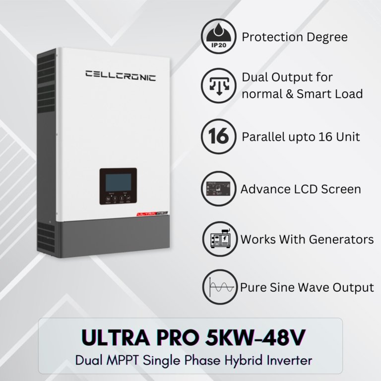 Ultra Pro 5Kw Dual MPPT Hybrid Inverter - Cellcronic