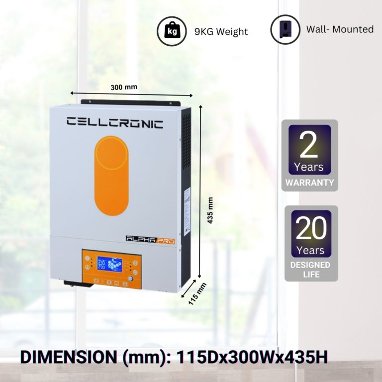 ALPHA PRO 3KW-24V Single MPPT On- Grid hybrid Inverter - Cellcronic